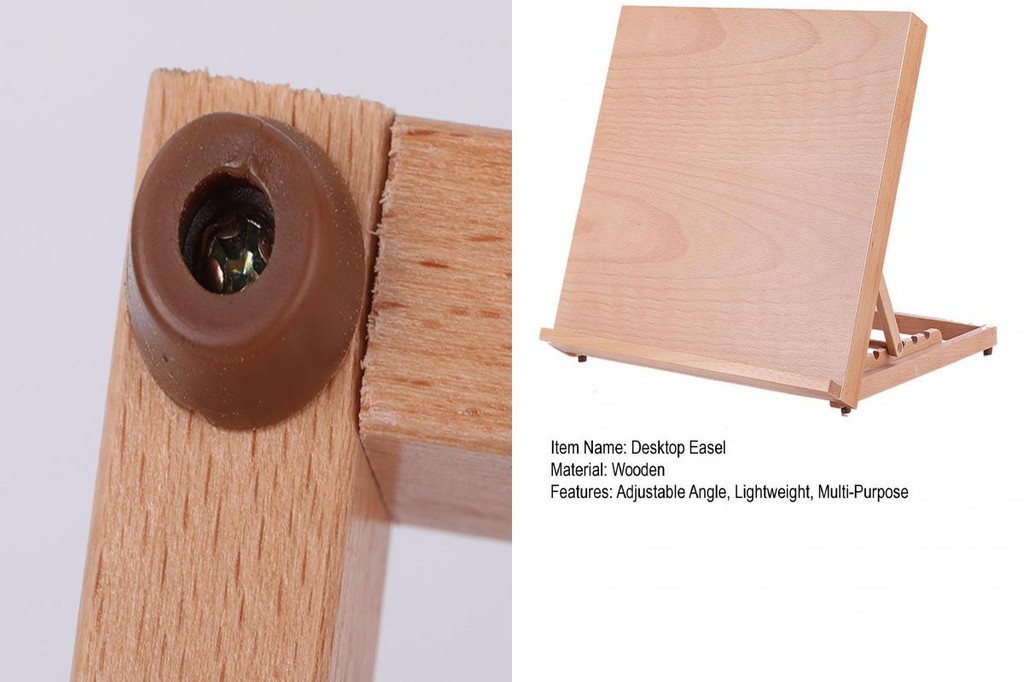 Beech Wood Easel Desktop Easel Portable Adjustable Drawing Board for ...