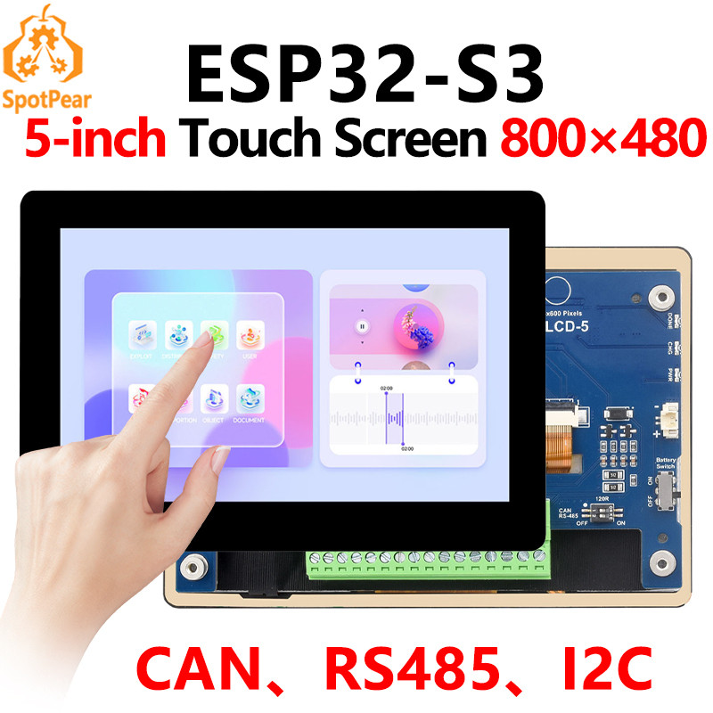 ESP32 S3 5 inch LCD Development Board 800x480 Captive TouchScreen Display TVBOX LVGL HMI Sensor ...