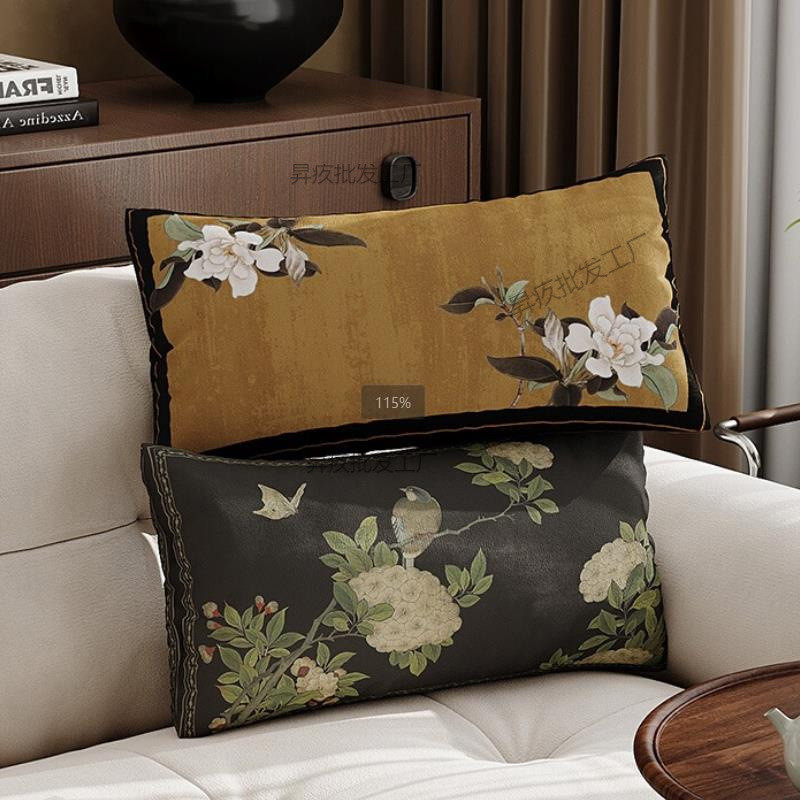 New Chinese Style Pillow Premium Soft Living Room Sofa Lumbar Pillow ...