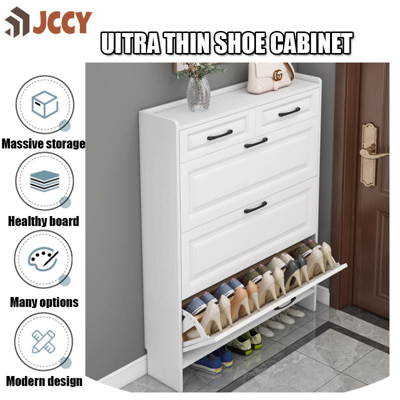 Jccy Shoe Cabinet Household Ultra-thin Tipping Coat Rack Shoe Cabinet ...