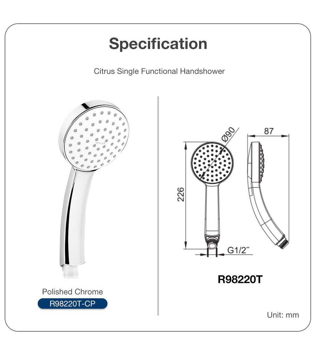 [Bundle] KOHLER Citrus Handshower with Hose and Wall Bracket K-98220T ...