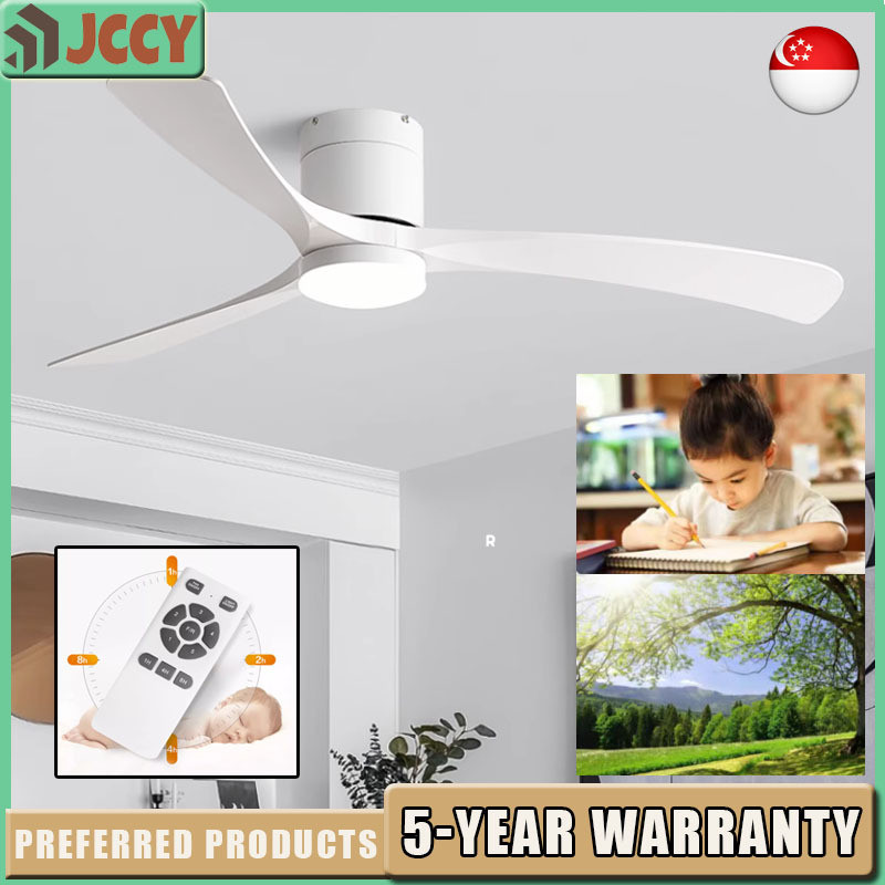 JCCY Ceiling Fan Light LED Solid Wood Restaurant 36" Inverter Ceiling ...