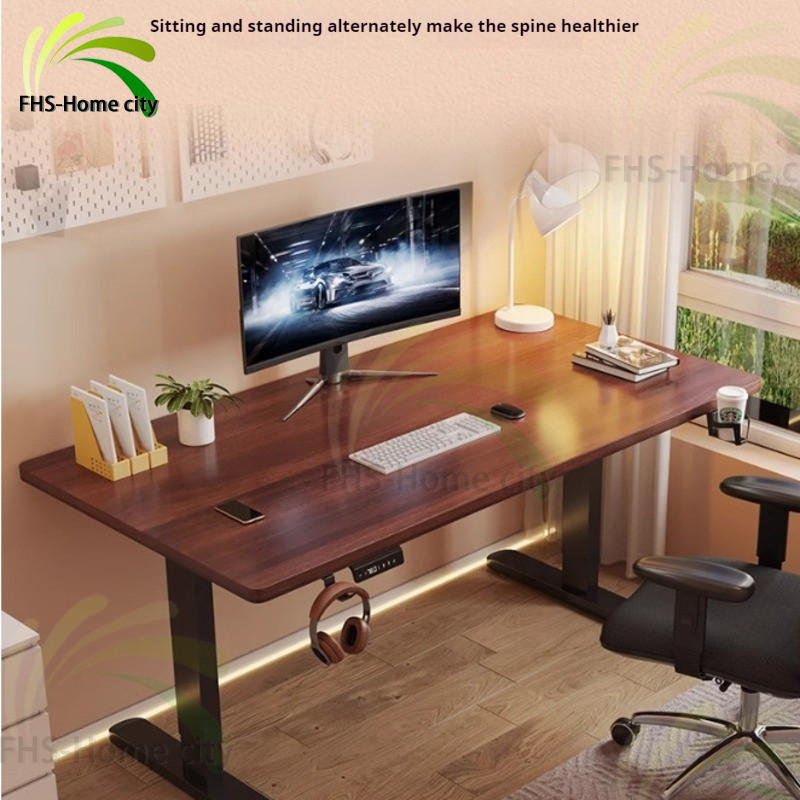 FHS Electric Height Adjustable 80cm Standing Desk Office Computer Table ...