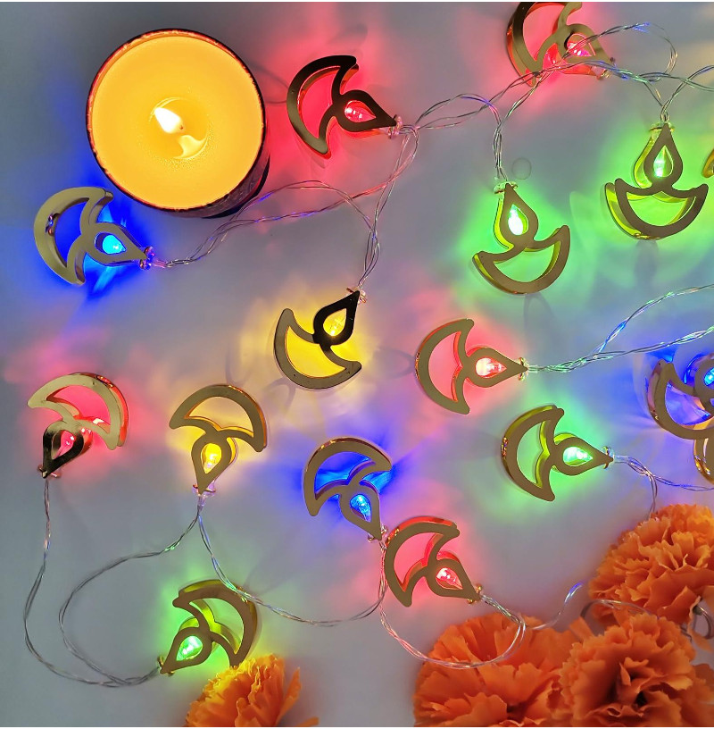 Diwali 2024 Battery box Led light strip 2m 10LED Colorful Fairy lights ...