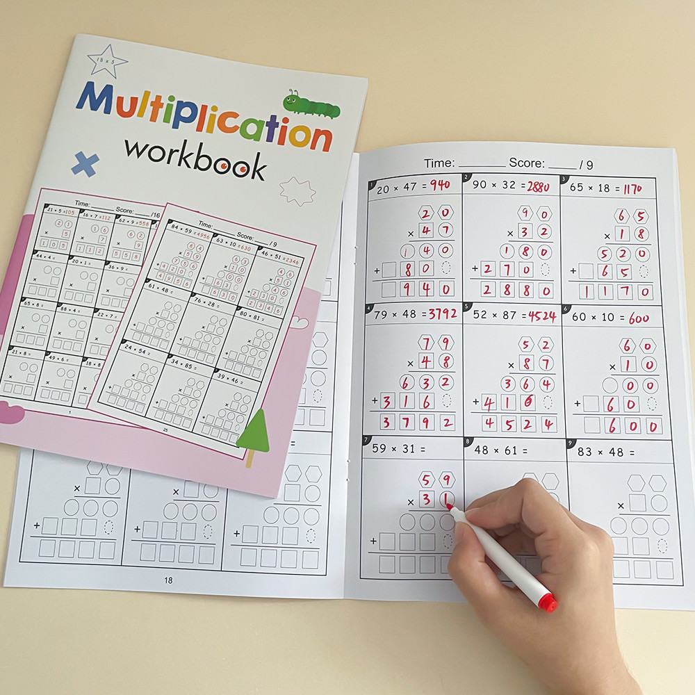 32 Pages 2 Digit Multiplication Math Workbook for Kids Children ...