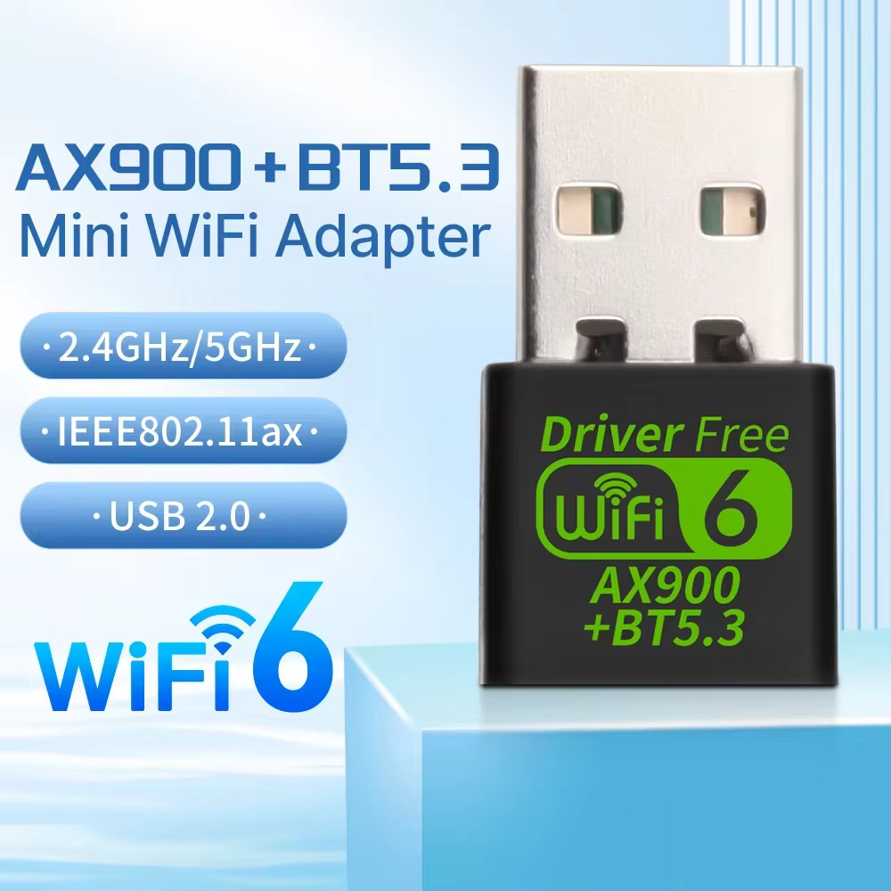 [Ready Stock] Adapter USB WiFi 6 AX900 Bluetooth 5.3 Wireless Tourist ...