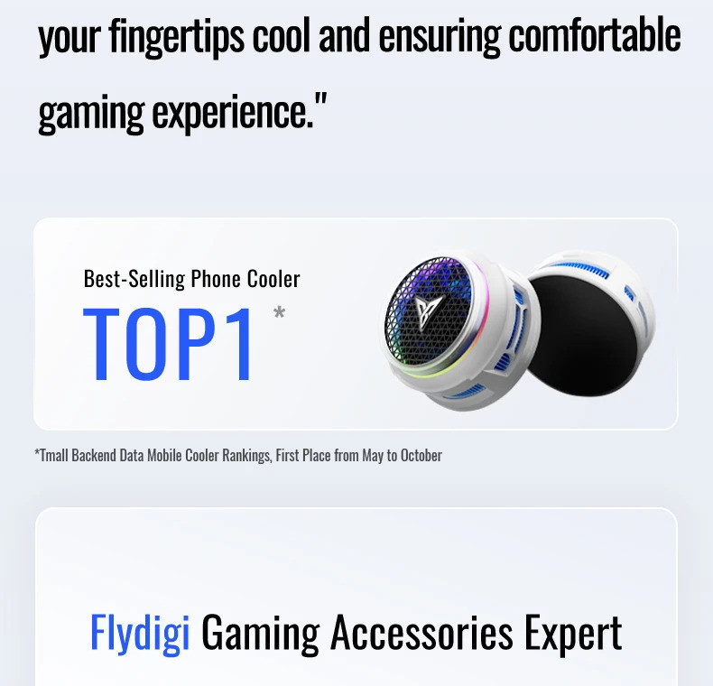 Flydigi B8X EVA Magnetic Phone Cooler, Ultra-Fast Cooling, Variable ...