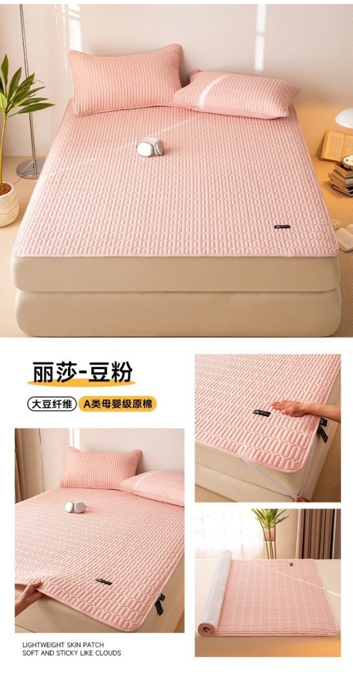 Waterproof Mattress with Elastic Band,Summer Mat Kit Cooling Feel Bed ...