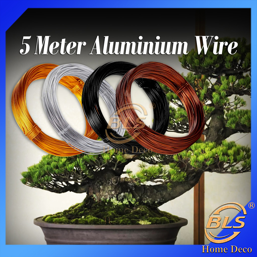 5 Meter Long Aluminium Wire Gardening Modeling Flexible Metal Bonsai ...
