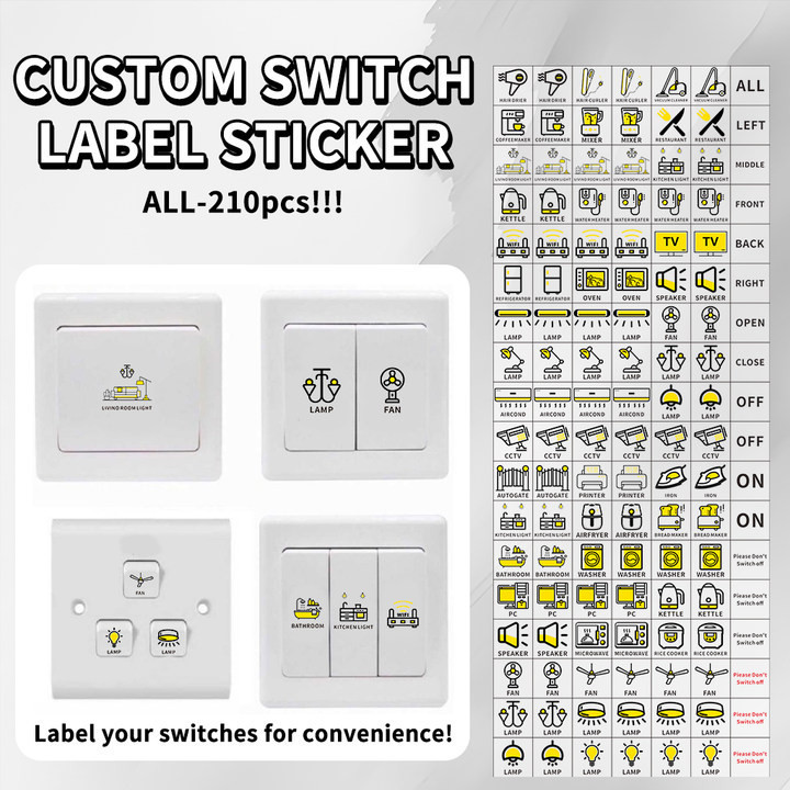 Switch sticker Appliances distinguish digital air conditioning light ...