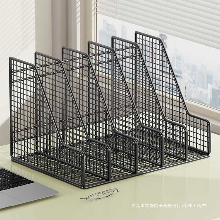 Office Folder Desk Folder Storage Rack Metal Office Desk Storage Box ...