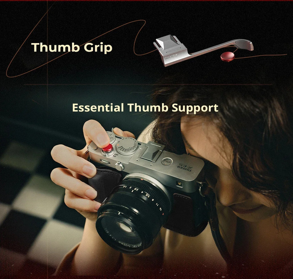 SmallRig Thumb Grip for FUJIFILM X-E5 Silver/Black with Shutter Release ...