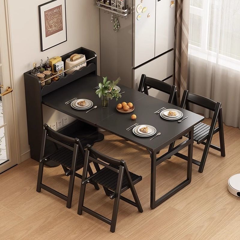 Dining Table Japanese Folding Table Dining Side Cabinet Integrated ...