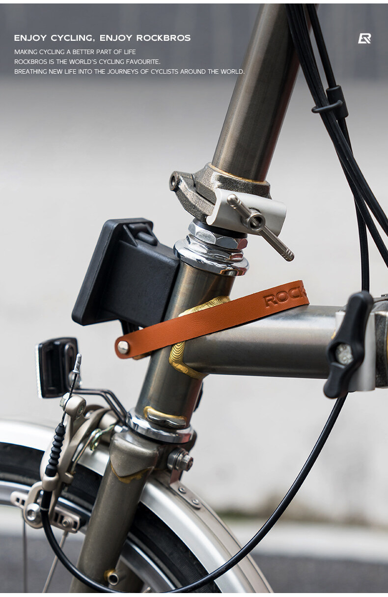 ROCKBROS Front Fork Block Foldable Bicycle Quick Release Straps Cowhide ...