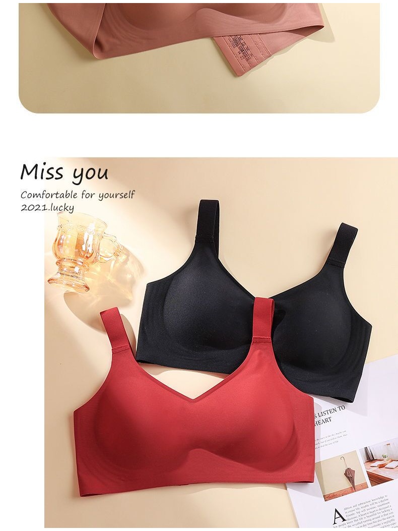Jelly Soft Support Seamless Underwear Women Wireless Gather Thin Bra | Shopee Singapore