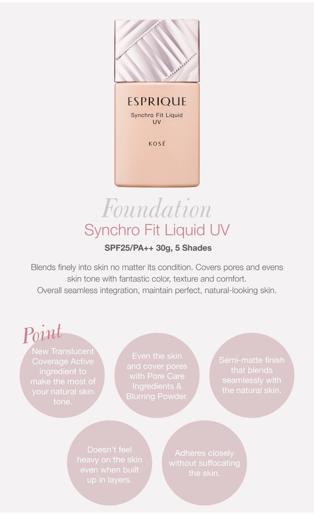 Kose Esprique Synchro Fit Liquid UV SPF25/PA++ Liquid Foundation | Shopee Singapore