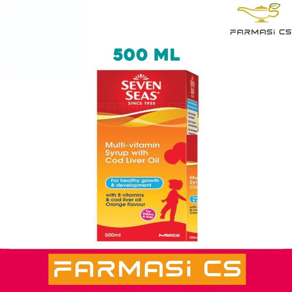 Seven Seas Kids Multivitamin Syrup with Liver Oil 500ml EXP:12/2025 ...