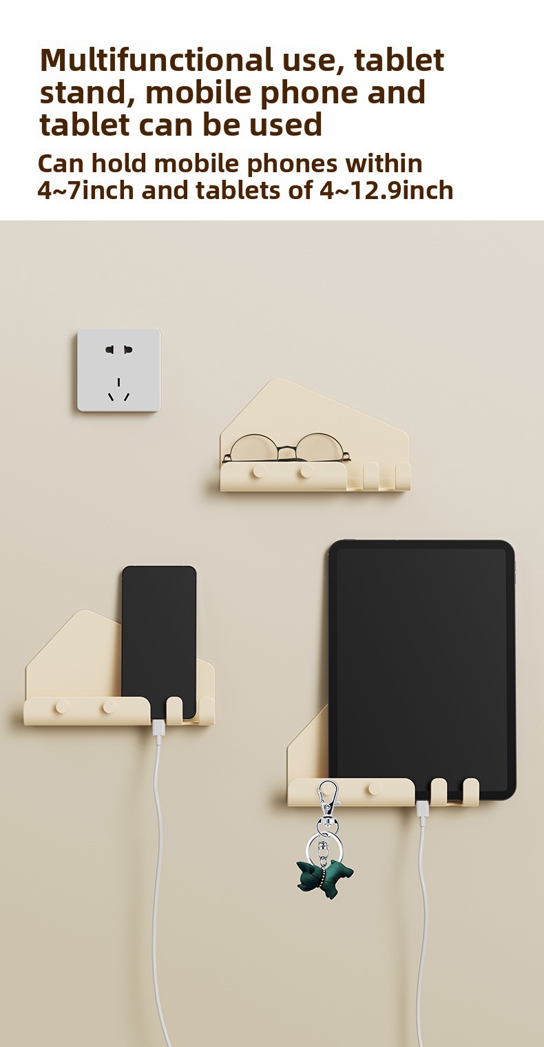 Wall-mounted Phone Storage Rack Tablet Wall Mount Charging Stand ...