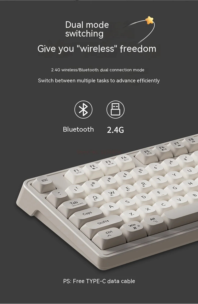 EWEADN V1 V98 V98PRO Wireless Keyboard And Mouse Set 98keys Multifunction 2 Systems Mute ...