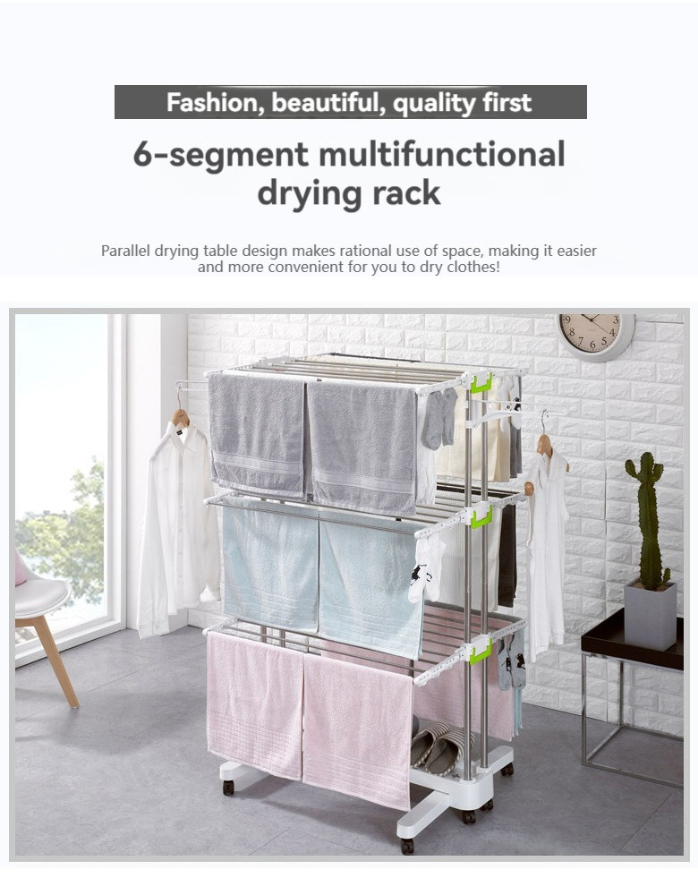 Multifunctional Stainless Steel Portable Folding Clothes Drying Rack ...