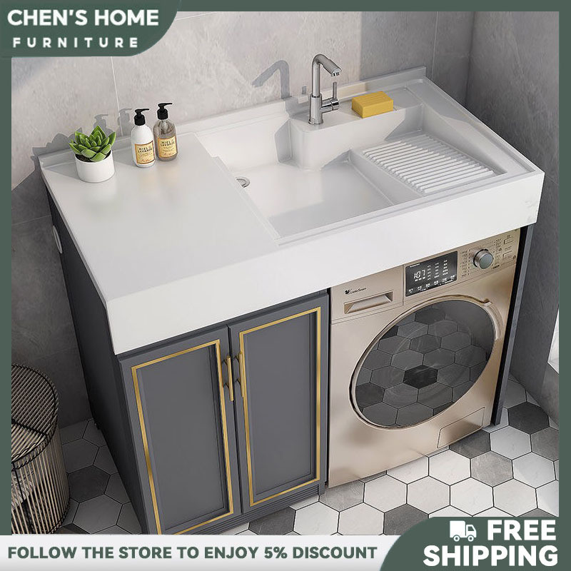 Honeycomb aluminum balcony laundry cabinet combination sweeping robot ...