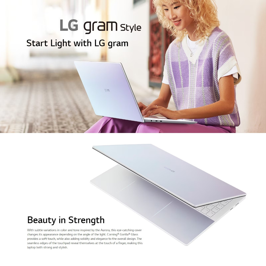 LG 14Z90RS gram 14" Style WQXGA+ Anti-glare OLED Display with 13th Gen ...