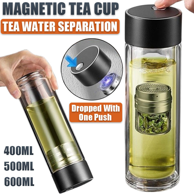 🔥Ship 24H🔥Magnetic Tea Bottle Tea Separation Water Bottle Magnetic ...