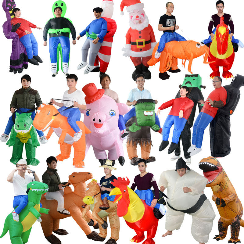 Alien Ghost Hugging Tyrannosaurus Dinosaur Animal Inflatable Suit ...