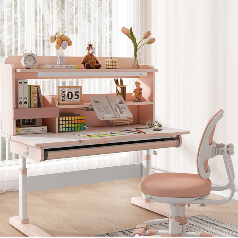Study Desk Children S Adjustable Height Solid Wood Desk For Primary ...