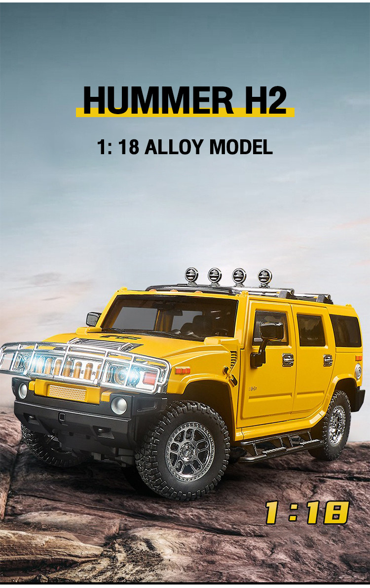KLT 1:18 HUMMER H2 Diecast Model Car Alloy Cars Toys Toys Cars ...