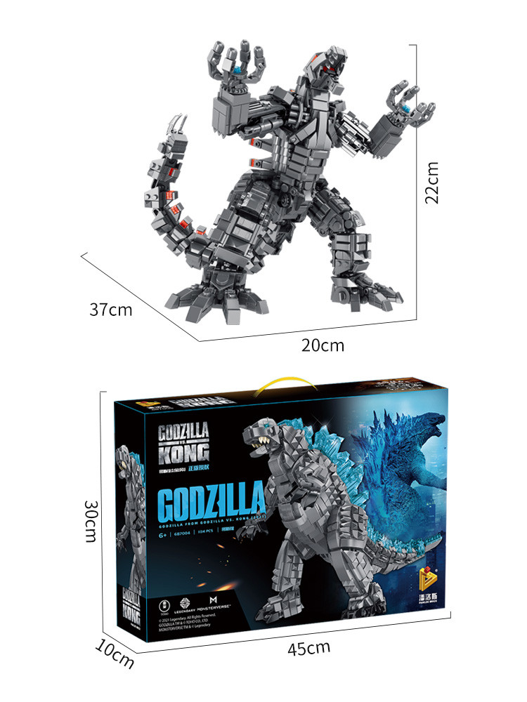 Godzilla & King Kong Building Blocks 1284 Pcs Panlos Brick Bricks Toy ...