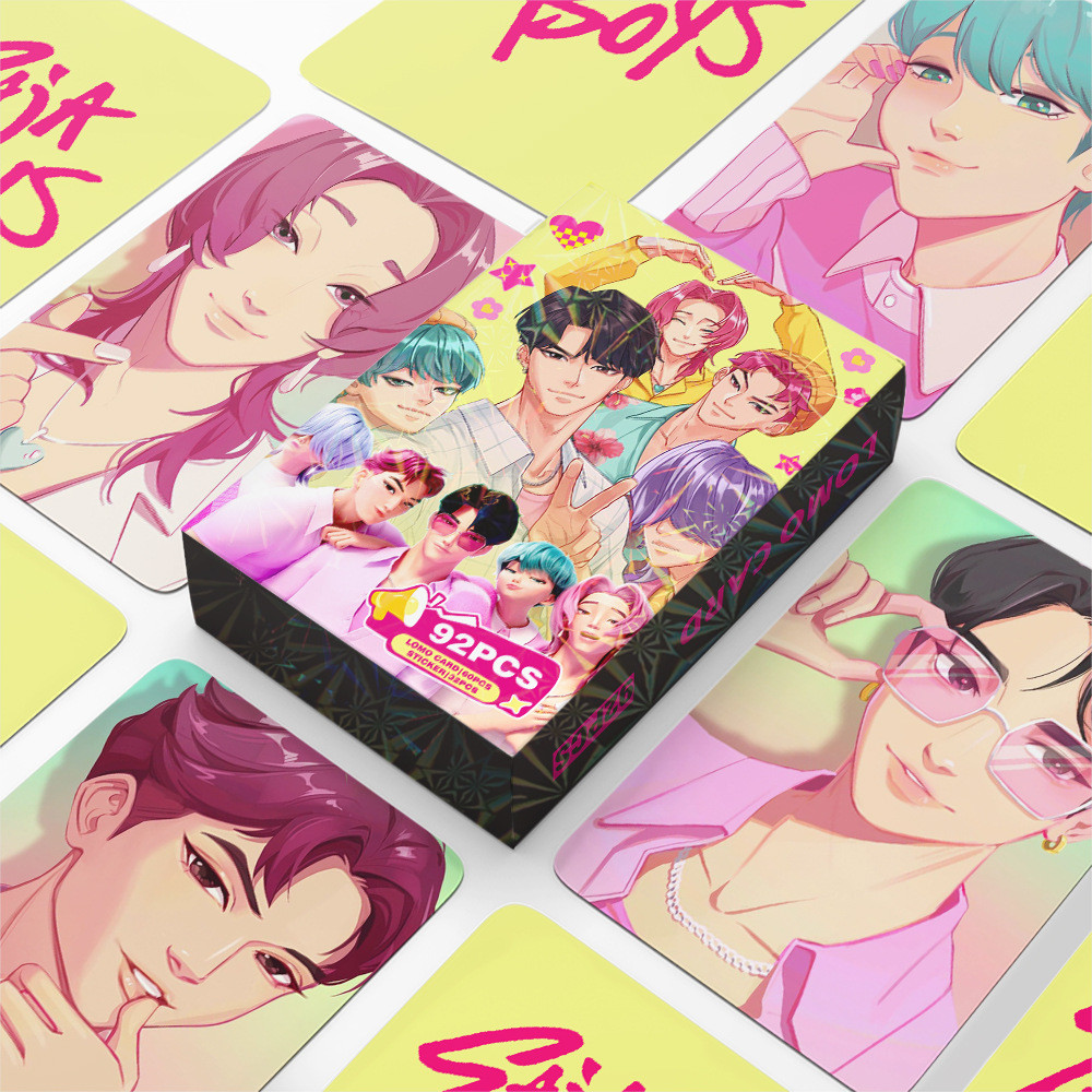 92Pcs/Box KPop Demon Hunters Photo Card Saja Boys Postcard Lomo Card Commemorative Card Stickers ...
