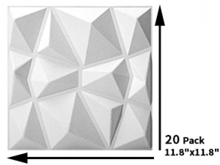 Art3d Sound Proof Wall Panels Diamond Design, 3D Textured Acoustic Wall ...