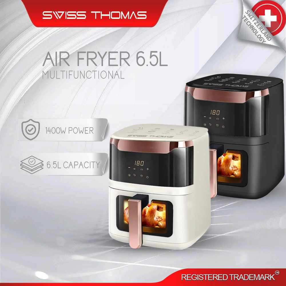 Swiss Thomas Digital Air Fryer 6.5L Big Capacity Intelligent Oil-free Smokeless Electric Air ...