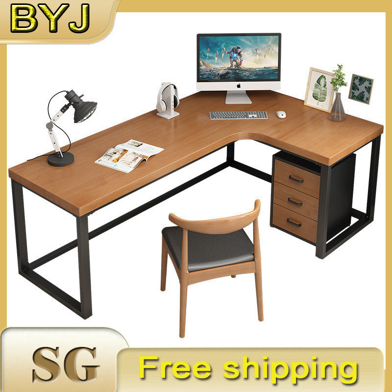 BYJ Computer Corner Desk Office Commercial Grade L-Shape Study Table ...