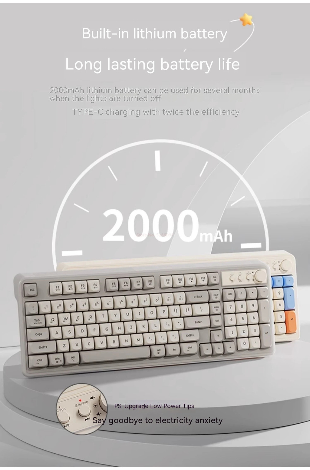 EWEADN V1 V98 V98PRO Wireless Keyboard And Mouse Set 98keys ...