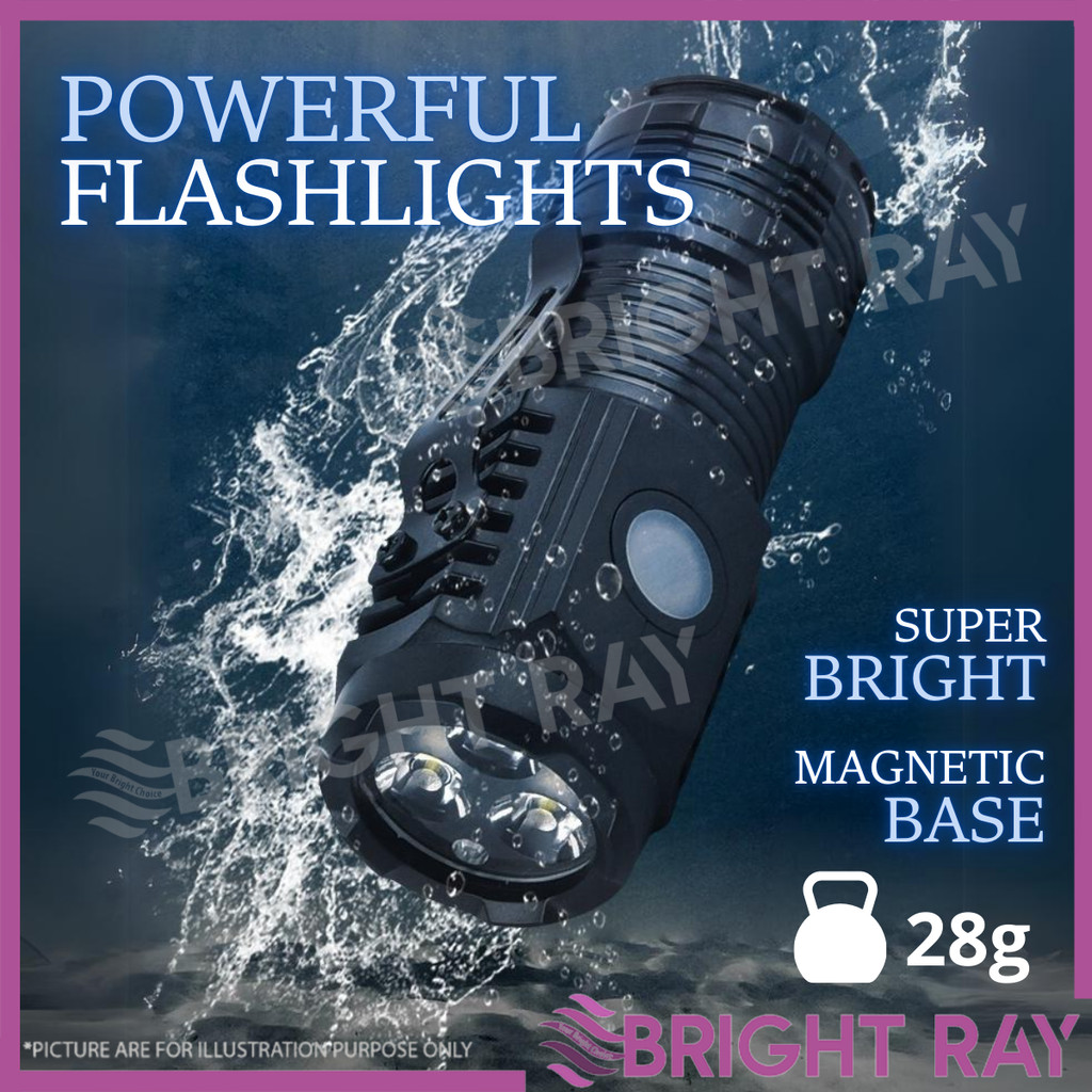 MINI Rechargeable Flashlight High Lumens Super Bright USB-C Charge LED ...