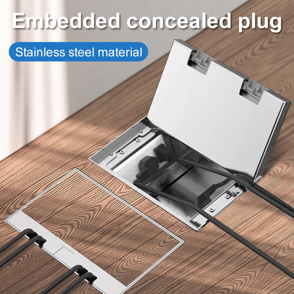 VISWE power socket with usb 3 pin socket 2 pin socket floor socket rj45 ...