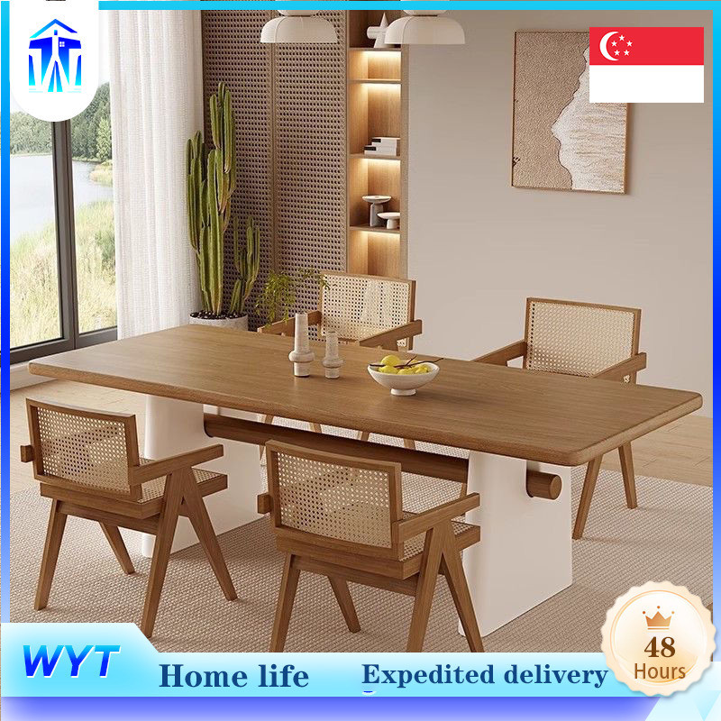 【SG Sellers】Solid Wood Dining Table And Chair Set Dining Room Dining ...