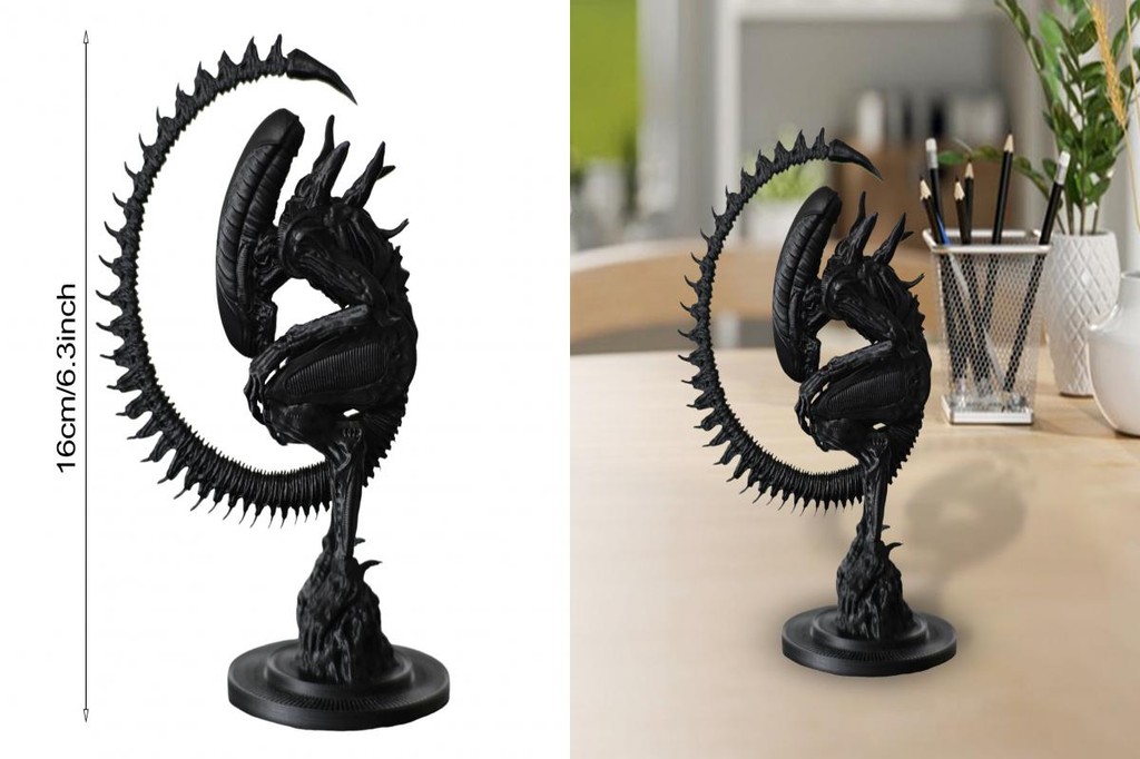 DSN- Detailed Alien Statue Resin Alien Sculpture 6-inch Alien Creature ...