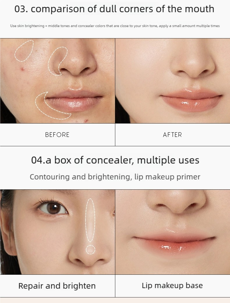 100% authentic Foreverkey three-color concealer palette can cover spots ...