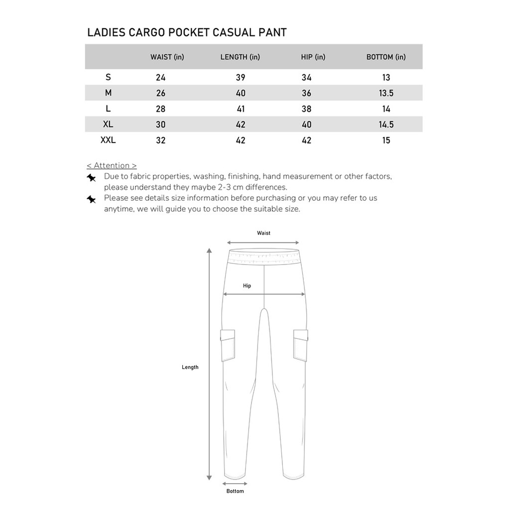 ELGINI E16264 Seluar Kasual Kargo Wanita S-XXL | Women’s Cargo Casual ...