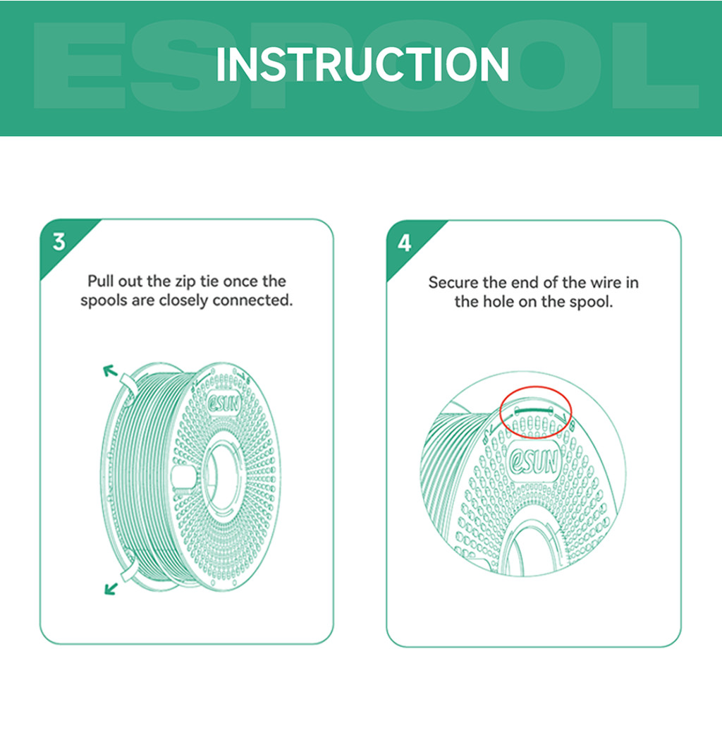 eSun eSpool+ Reusable Filament Spool for Refill Filament, Bambu Lab ...