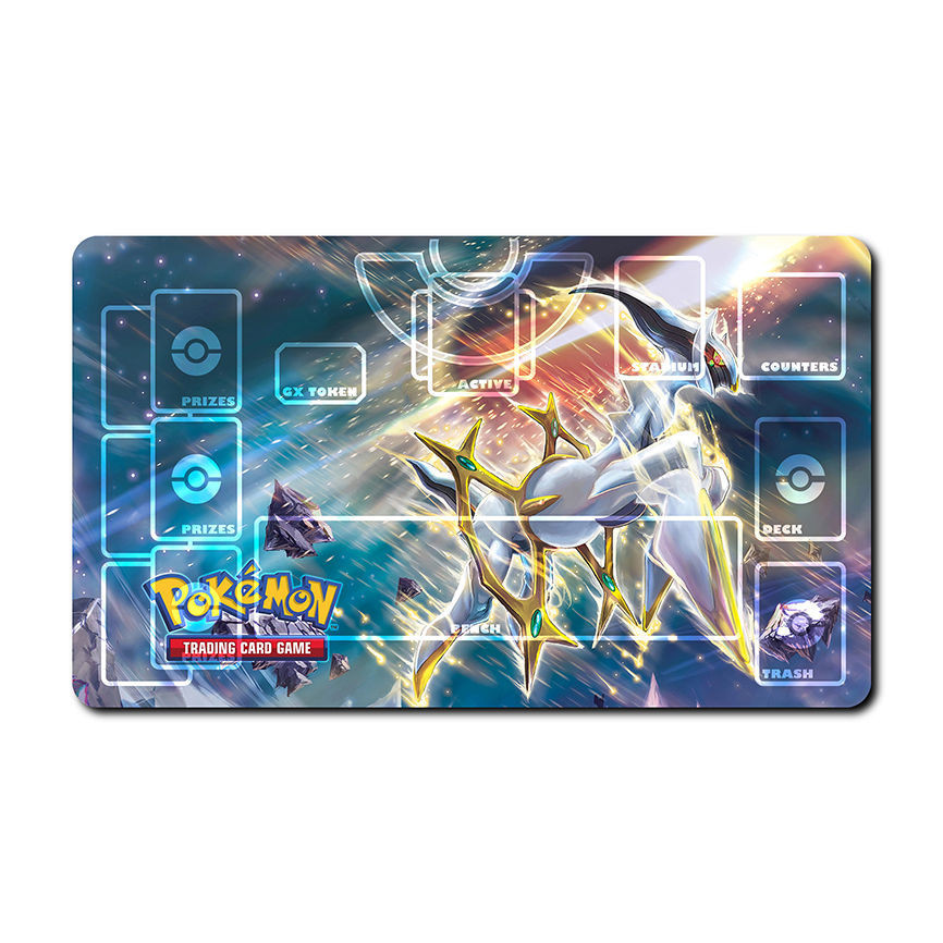 Pokémon Trading Card Game Playmat - PTCG Mat Featuring Pokémon Arceus and the Starter Pokémon ...