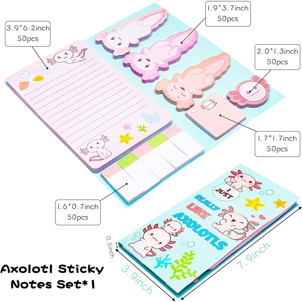 550 Sheets Cute Animals Sticky Notes Set Notepad Memo Classification ...