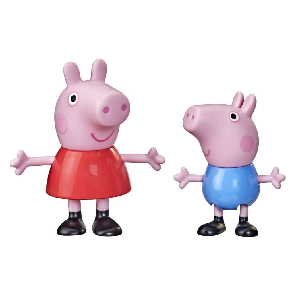 Peppa Pig Peppa and George Preschool Figure Set Toy, Large-Scale George ...