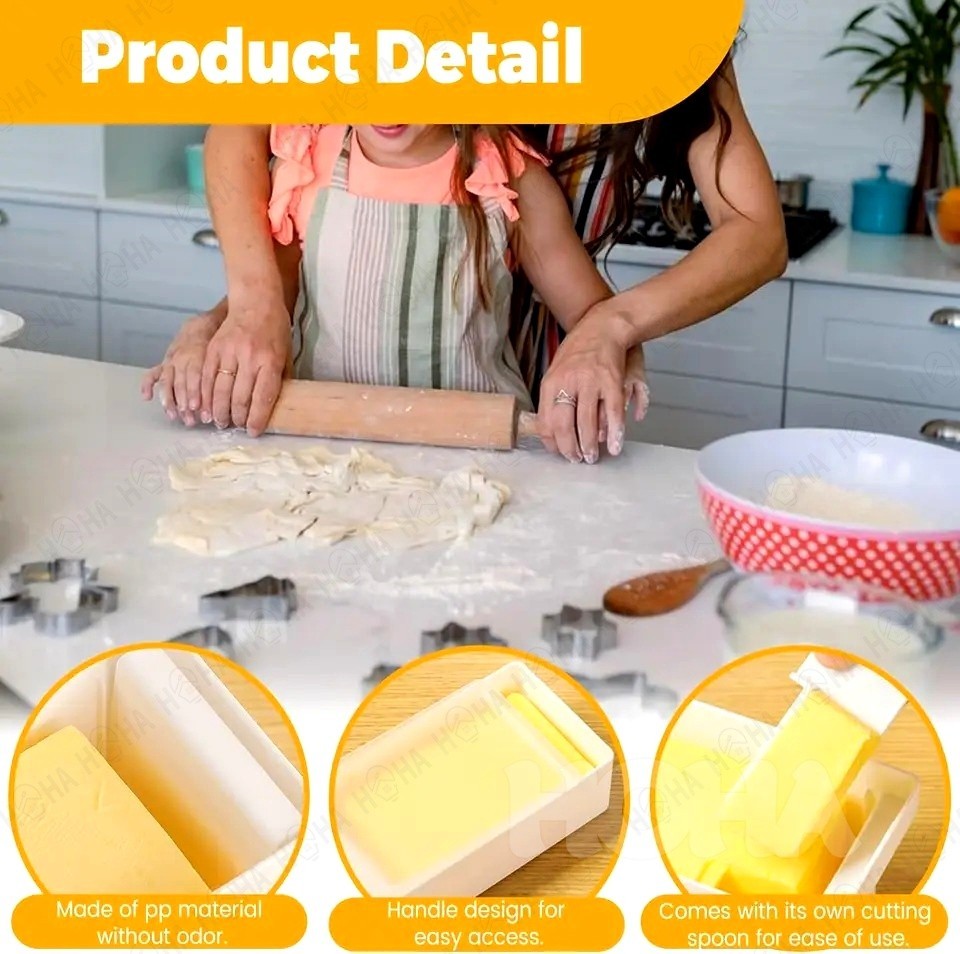 【1 Slice 5g / 10g】Slice Cutting Butter Container Cheese Cube Cut Fridge ...