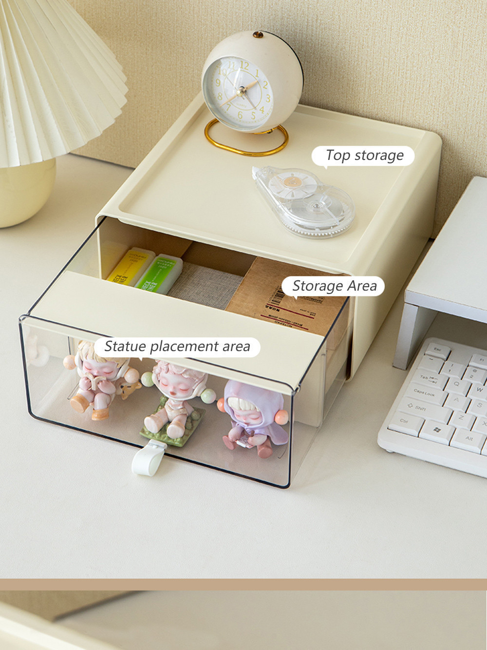 【2/3/4Pcs】2 IN 1 Desk Drawer Organiser Storage Box & POP MART Acrylic ...