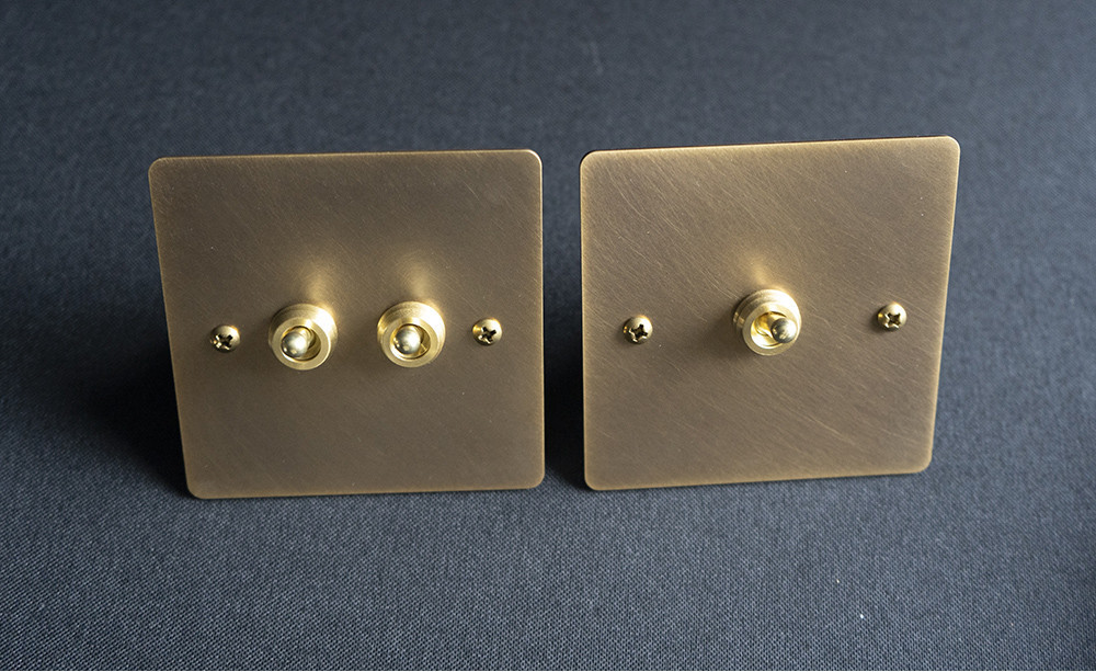 Customized Brass Switch,220V Vintage Toggle Wallpad Switch Brass Panel ...