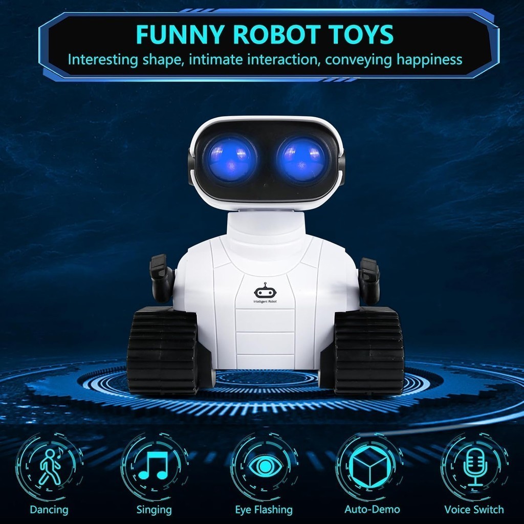 RC Toy Robot for Kids Remote Control Robot with LED Eyes Toy Gift for ...